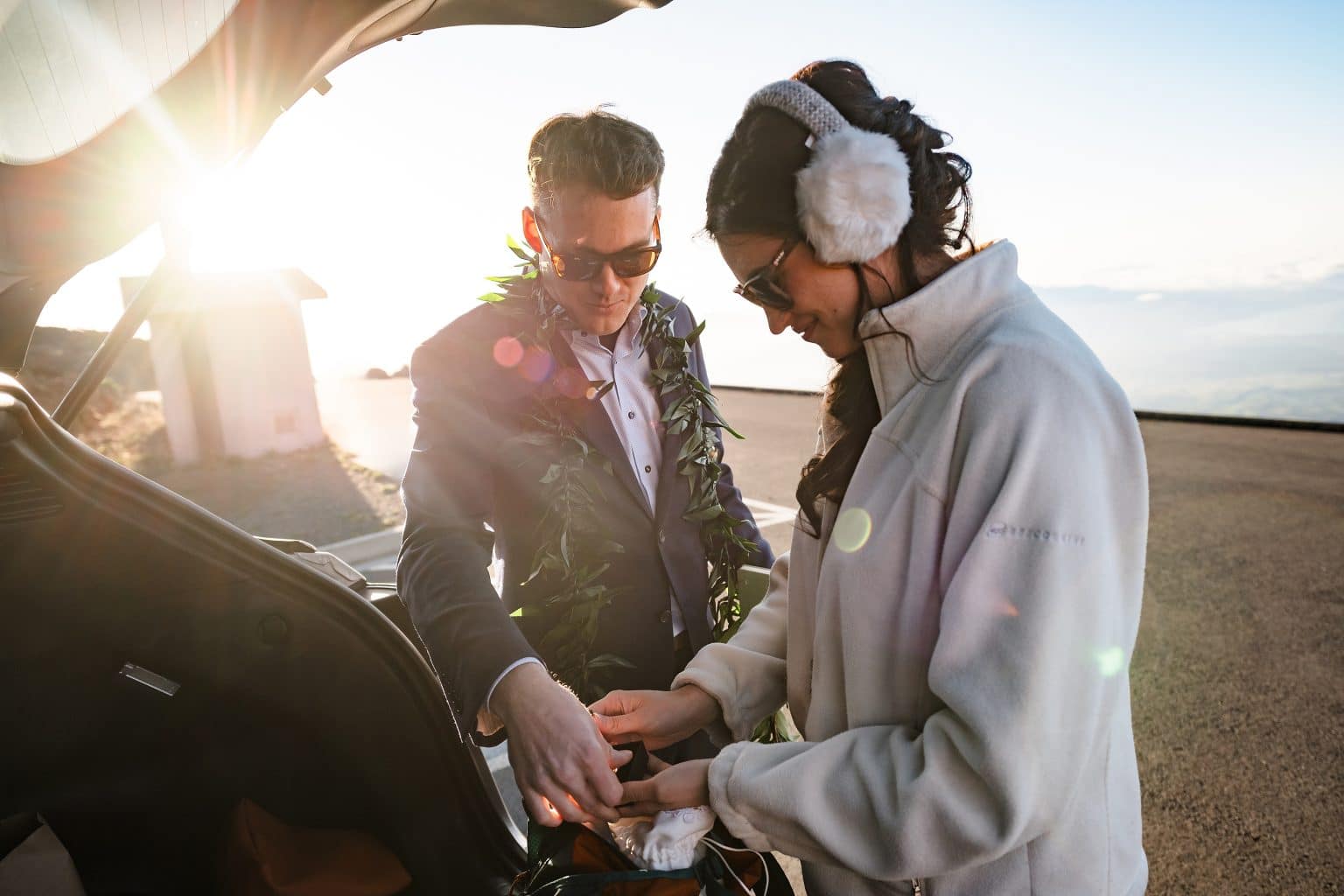 Maui Waterfall Elopement ending on Haleakala | Cheryl and Lincoln