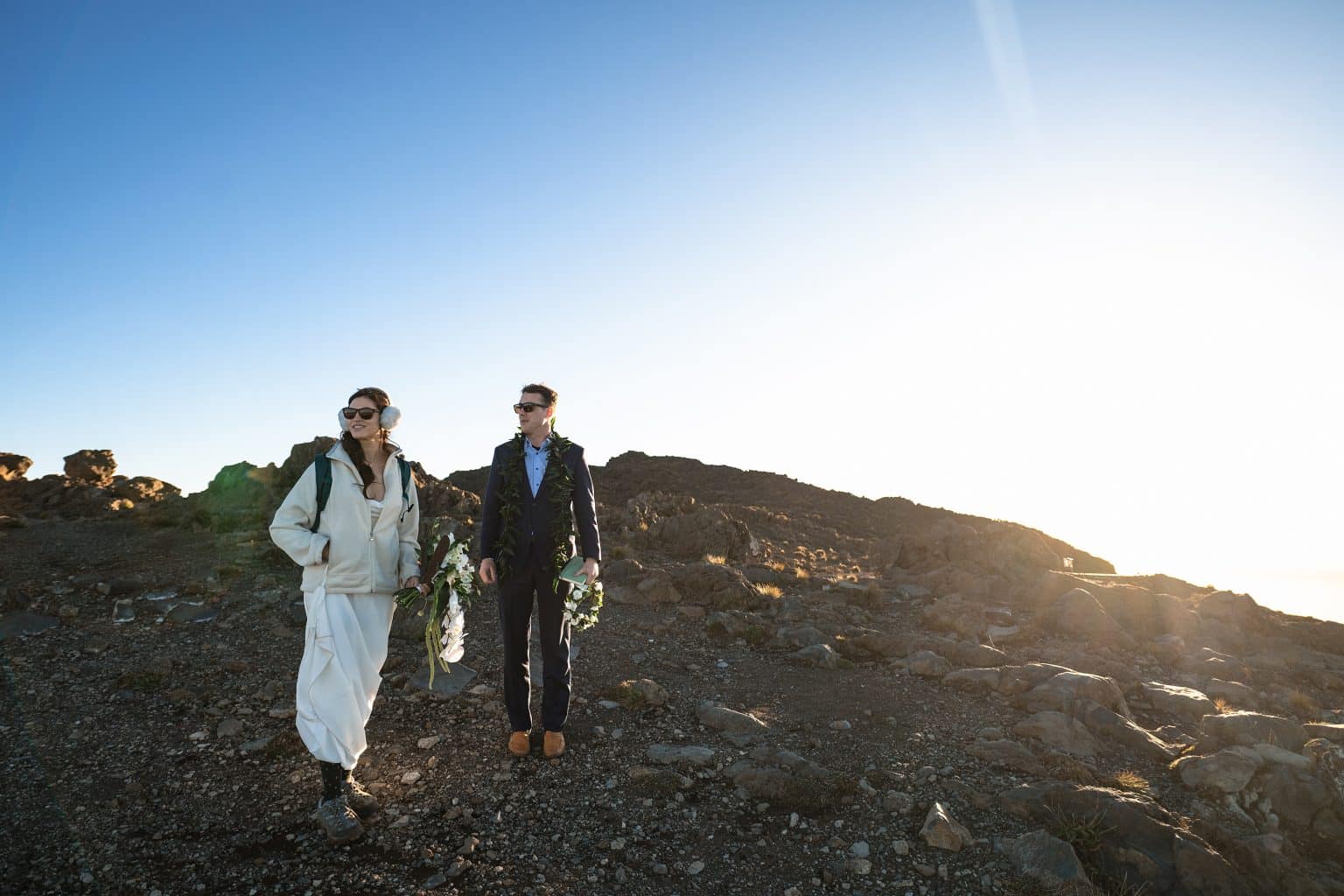Maui Waterfall Elopement ending on Haleakala | Cheryl and Lincoln